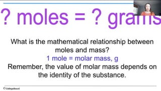 1.1 -moles_and_molar_mass_-_video_notes | PPTX