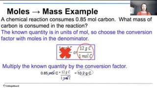 1.1 -moles_and_molar_mass_-_video_notes | PPT