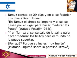 4to. mes hebreo tamuz | PPTX