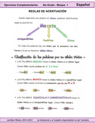 4to grado-bloque-1-ejercicios-complementarios | PDF