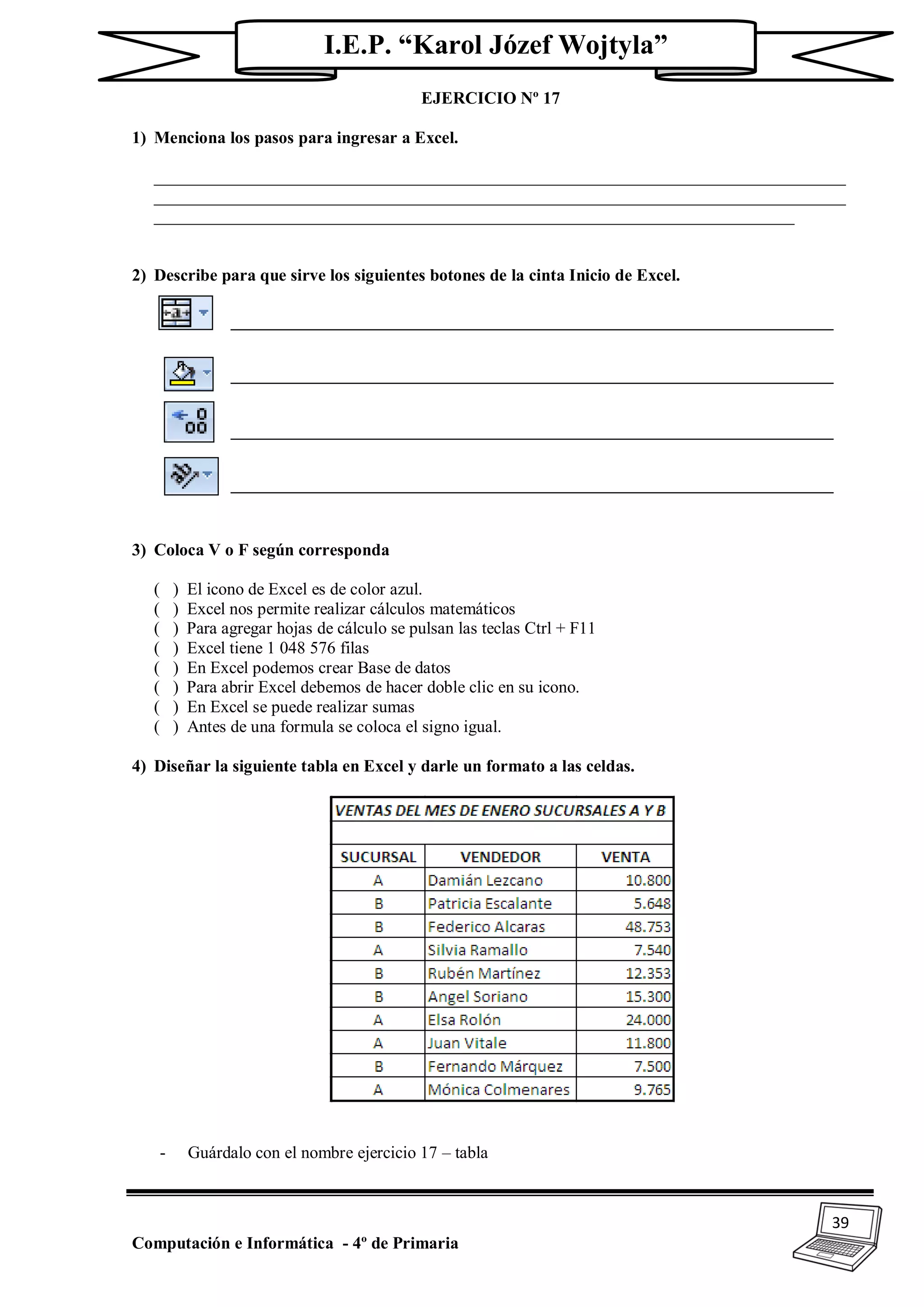 4to grado - Computación | PDF