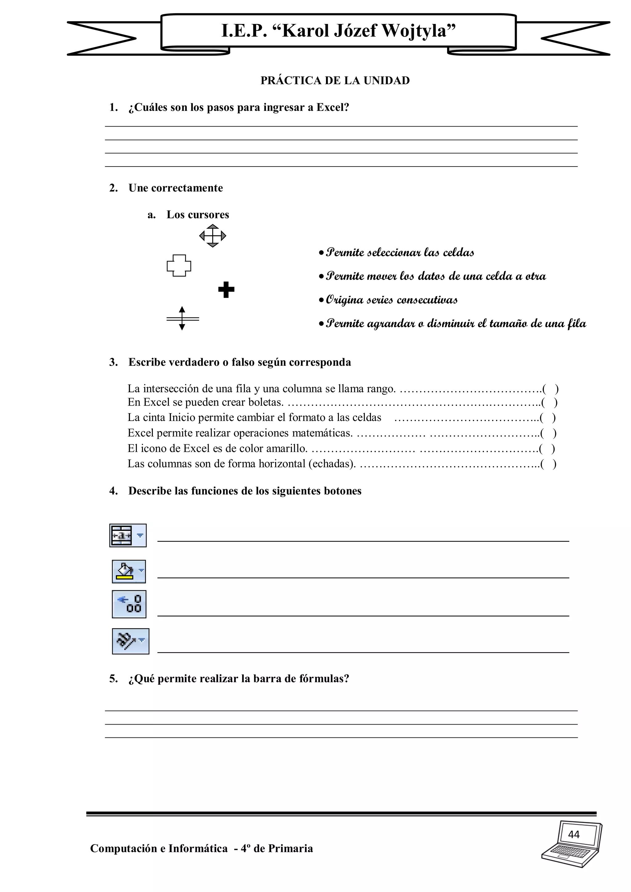 4to grado - Computación | PDF