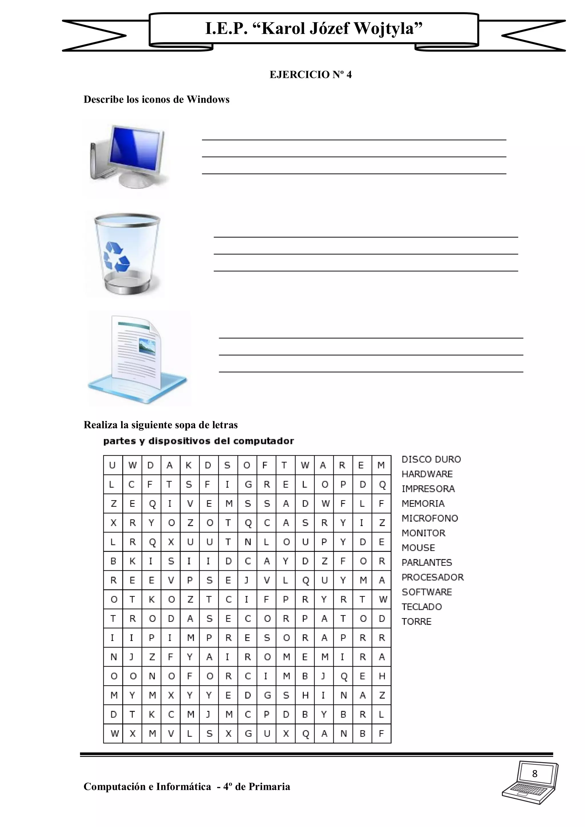 4to grado - Computación | PDF