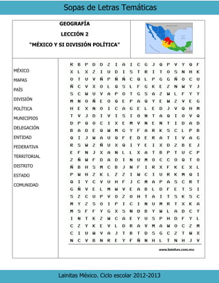 4to grado bloque 1 - sopa de letras | PDF