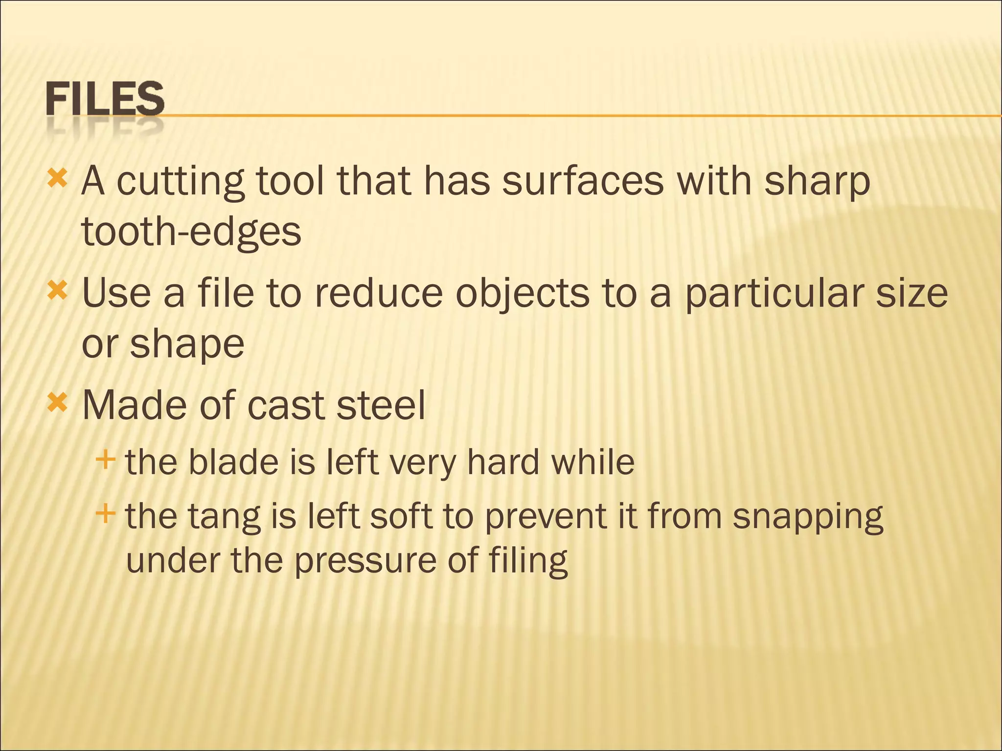 Mechanical Technology Grade 12 Chapter 4 Tools | PPT