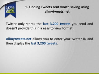 4 tools for saving great tweets | PPT