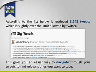 4 tools for saving great tweets | PPT