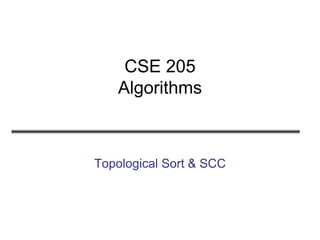 topological_sort_strongly Connected Components | PPT