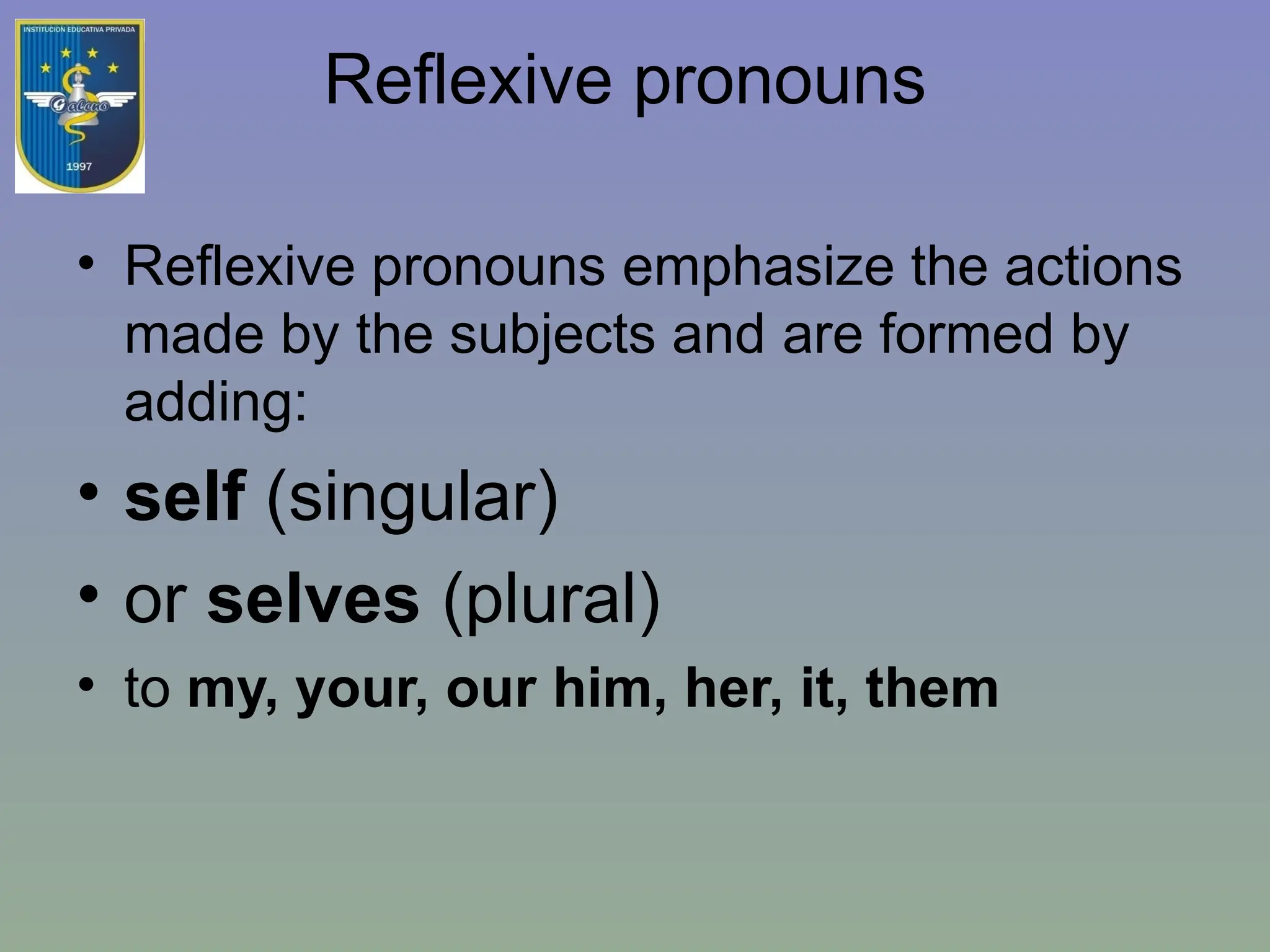 4to Reflexive Pronouns. Gramática explicada sobre pronombres reflexivos.ppt