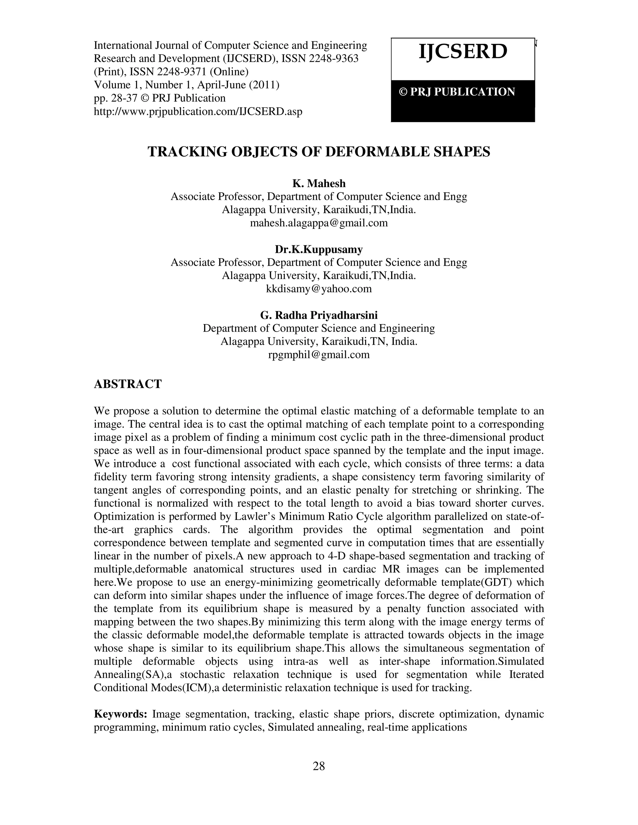 4 tracking objects of deformable shapes | PDF