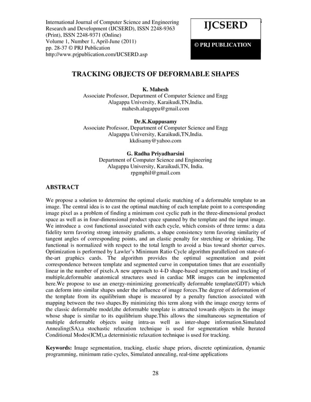 4 Tracking Objects Of Deformable Shapes Pdf
