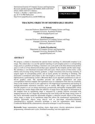 4 tracking objects of deformable shapes (1) | PDF