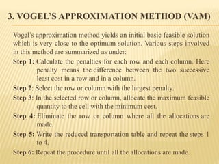 4 Tranportation Proplem Final 1 special notes | PPT | Free Download