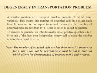 4 Tranportation Proplem Final 1 special notes | PPT