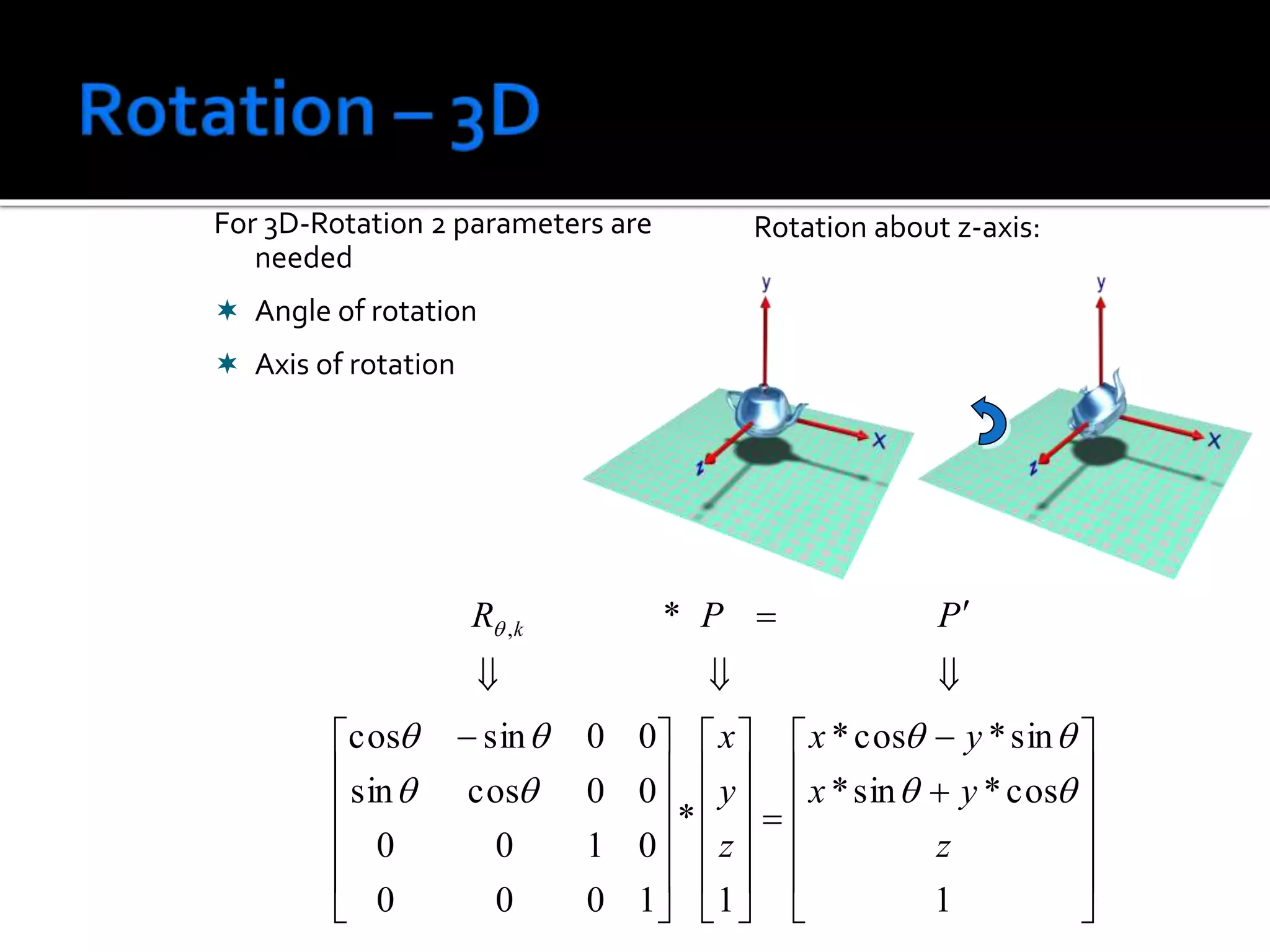 Transformations computer graphics | PPTX