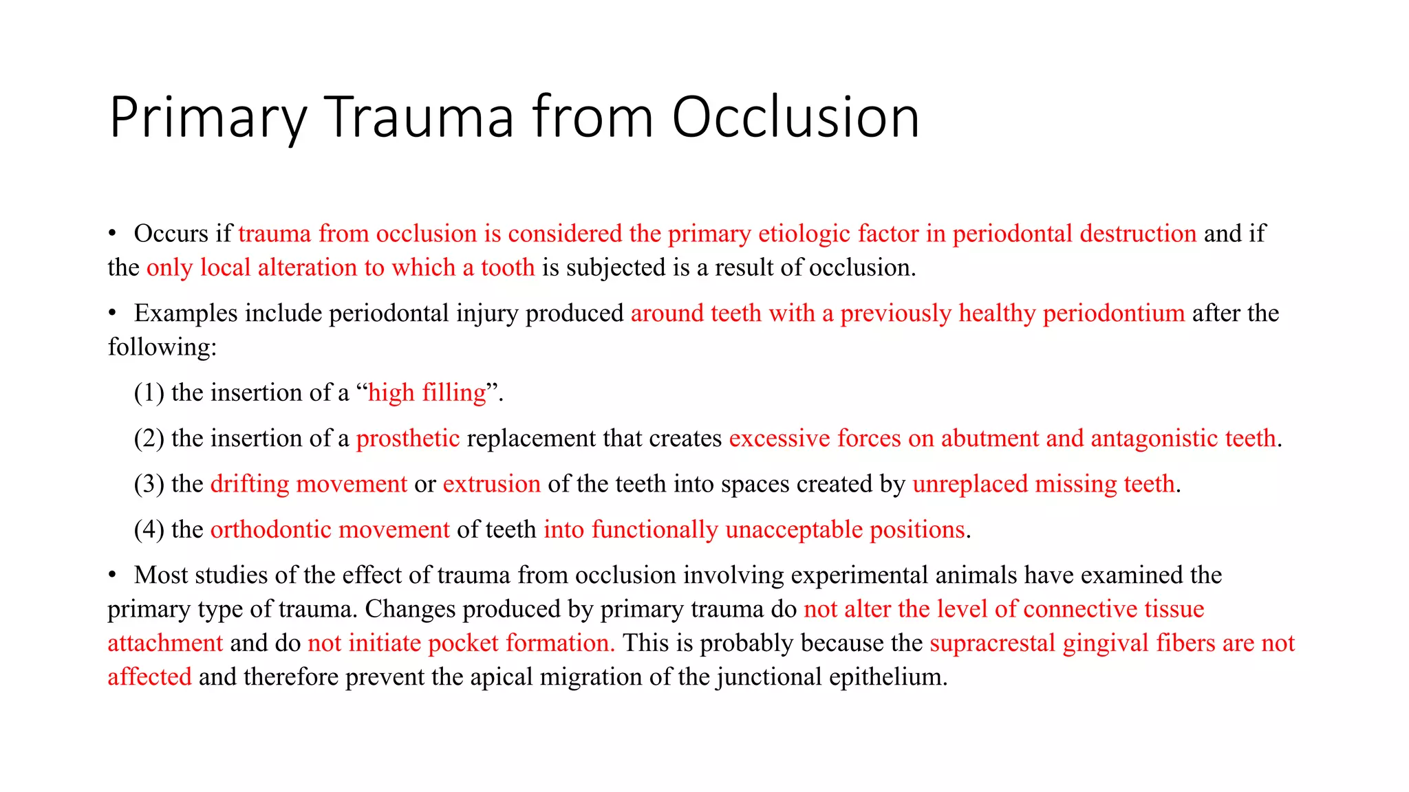 Trauma from Occlusion | PDF