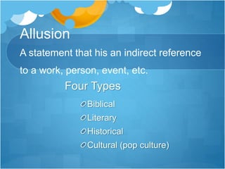 Types of allusion | PPTX
