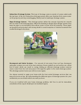 4 types of drainage system that keeps your home standing