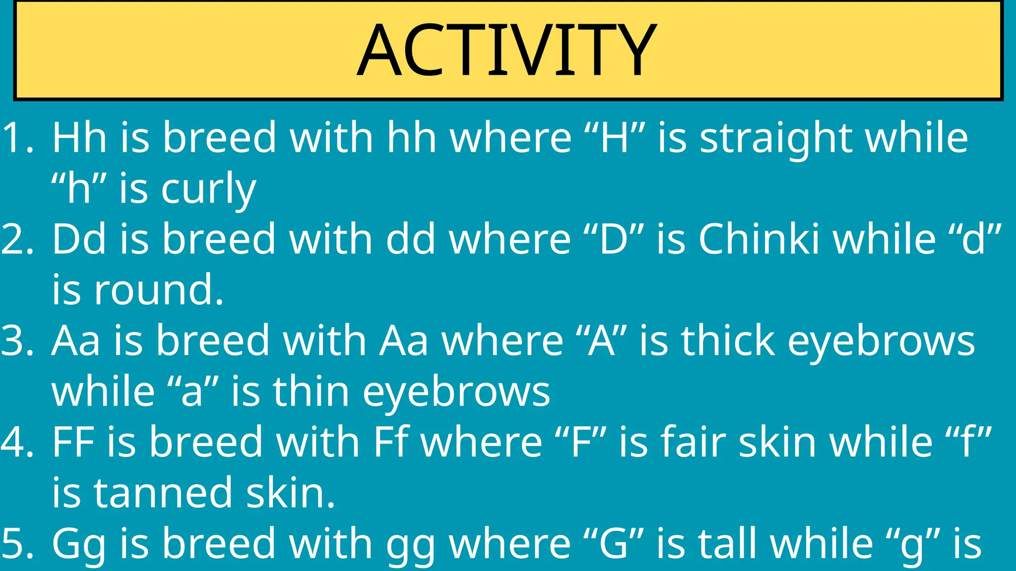 4 Types of Genetic Inheritance Science Presentation in Blue Yellow Flat ...