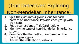 4 Types of Genetic Inheritance Science Presentation in Blue Yellow Flat ...