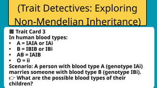 4 Types of Genetic Inheritance Science Presentation in Blue Yellow Flat ...