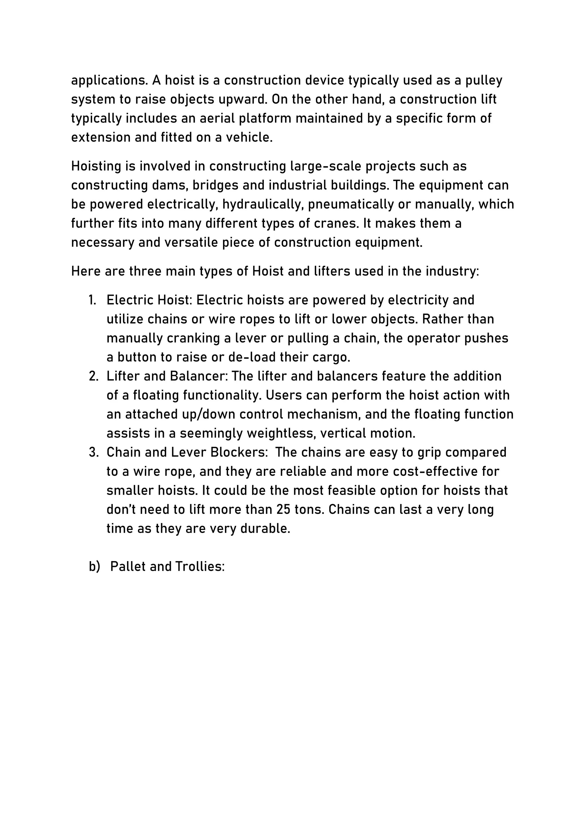 4 Types of MHE Supplies and Their Usages | PDF