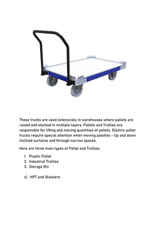 4 Types of MHE Supplies and Their Usages | PDF