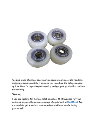 4 Types of MHE Supplies and Their Usages | PDF