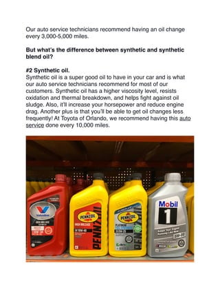 4 types of motor oil | PDF