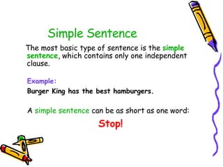 Sentence Structure: 4 types of sentences | PDF