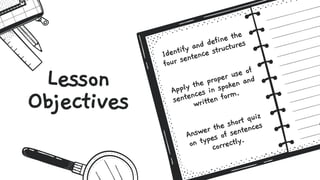 4 Types of Sentence Structure (English 8) | PDF
