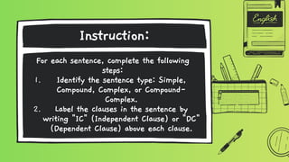 4 Types of Sentence Structure (English 8) | PDF
