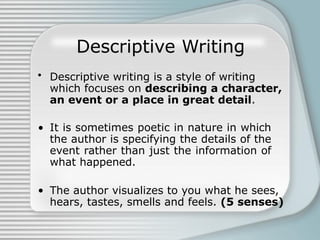 Understanding the Four Main Types of Writing Styles: Narrative ...