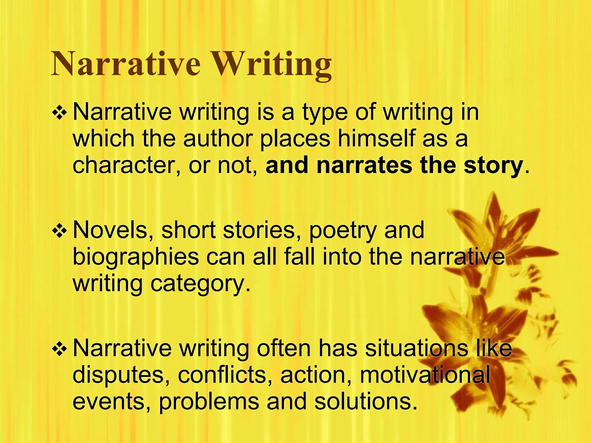 4 types of writing narrative, descriptive, expository, persuasive | PDF