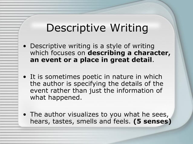 4 types of writing narrative, descriptive, expository, persuasive | PDF ...