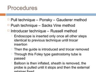 percutaneous endoscopic gastrostomy | PPT