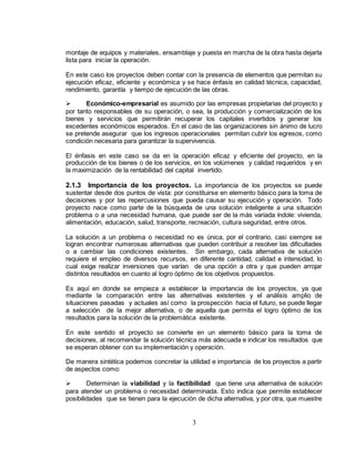 Unidad 2. elementos básicos sobre proyectos | DOC