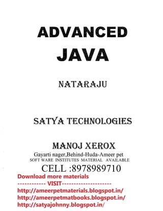 Advance java natraj - satya | PDF