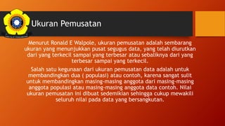 ukuran pemusatan dan penyebaran | PDF