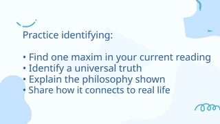 4 Understanding Maxims, Universal Truths, and Philosophies in ...