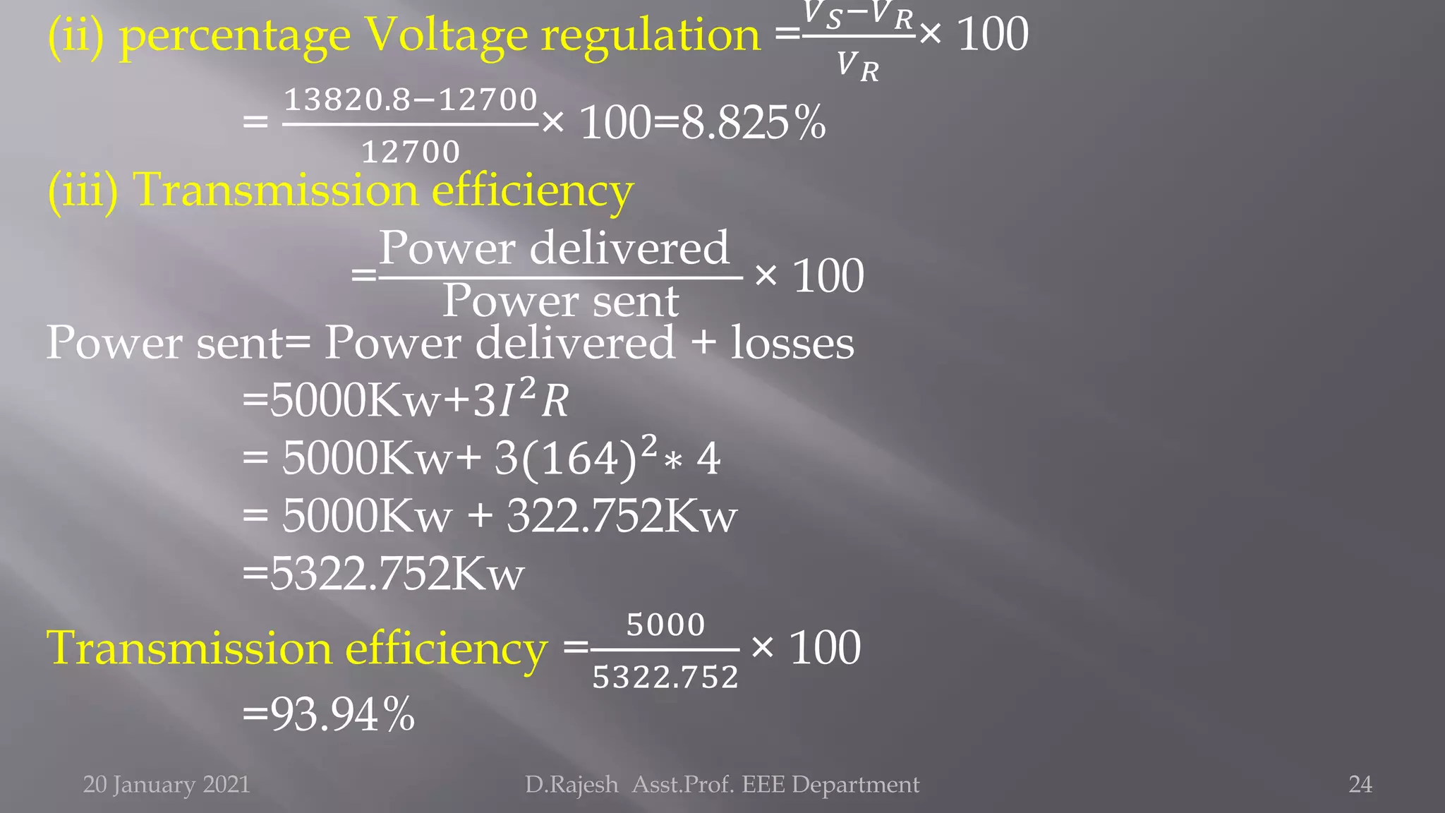 PERFORMANCE OF TRANSMISSION LINES: | PDF