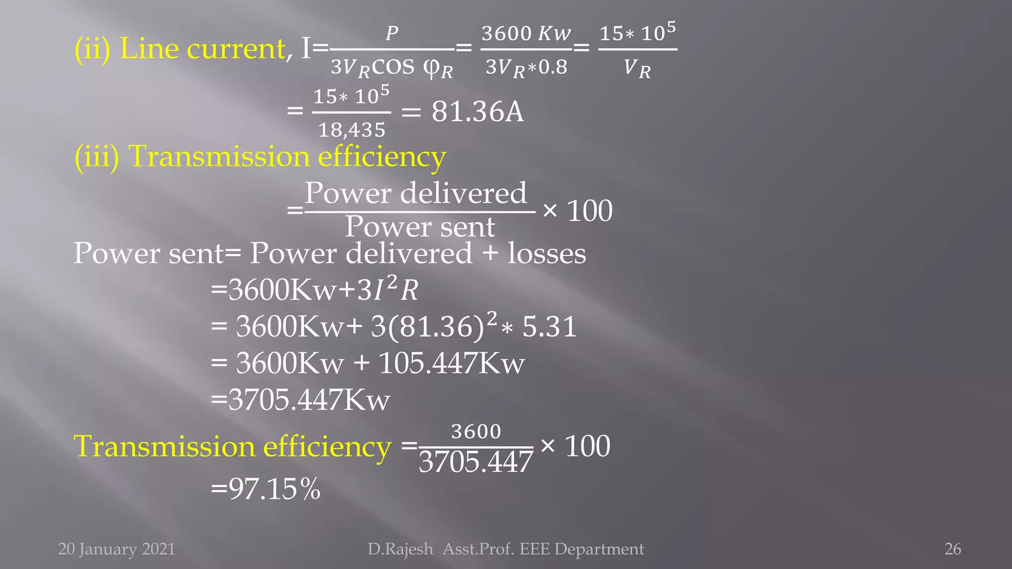 PERFORMANCE OF TRANSMISSION LINES: | PDF