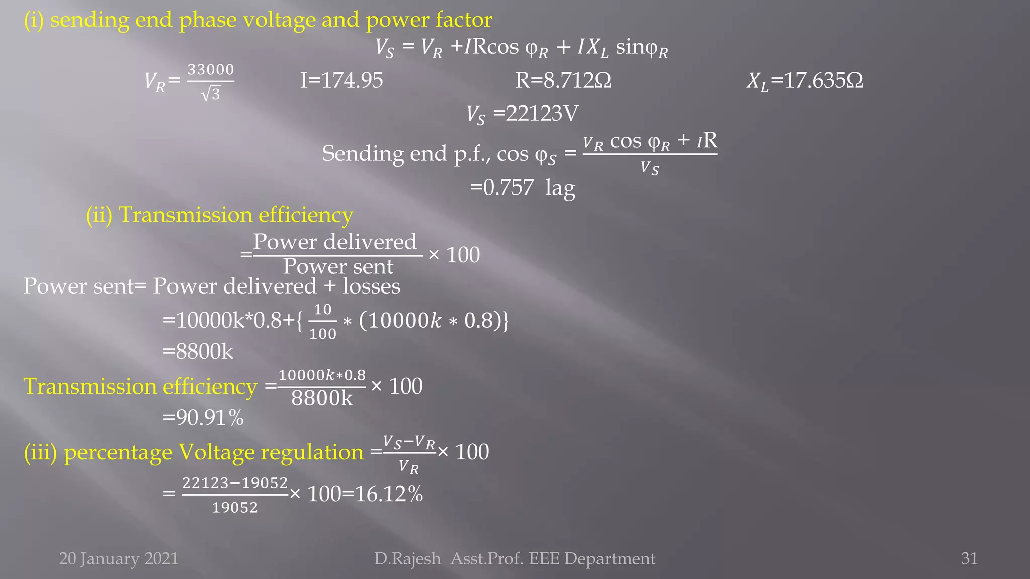 PERFORMANCE OF TRANSMISSION LINES: | PDF