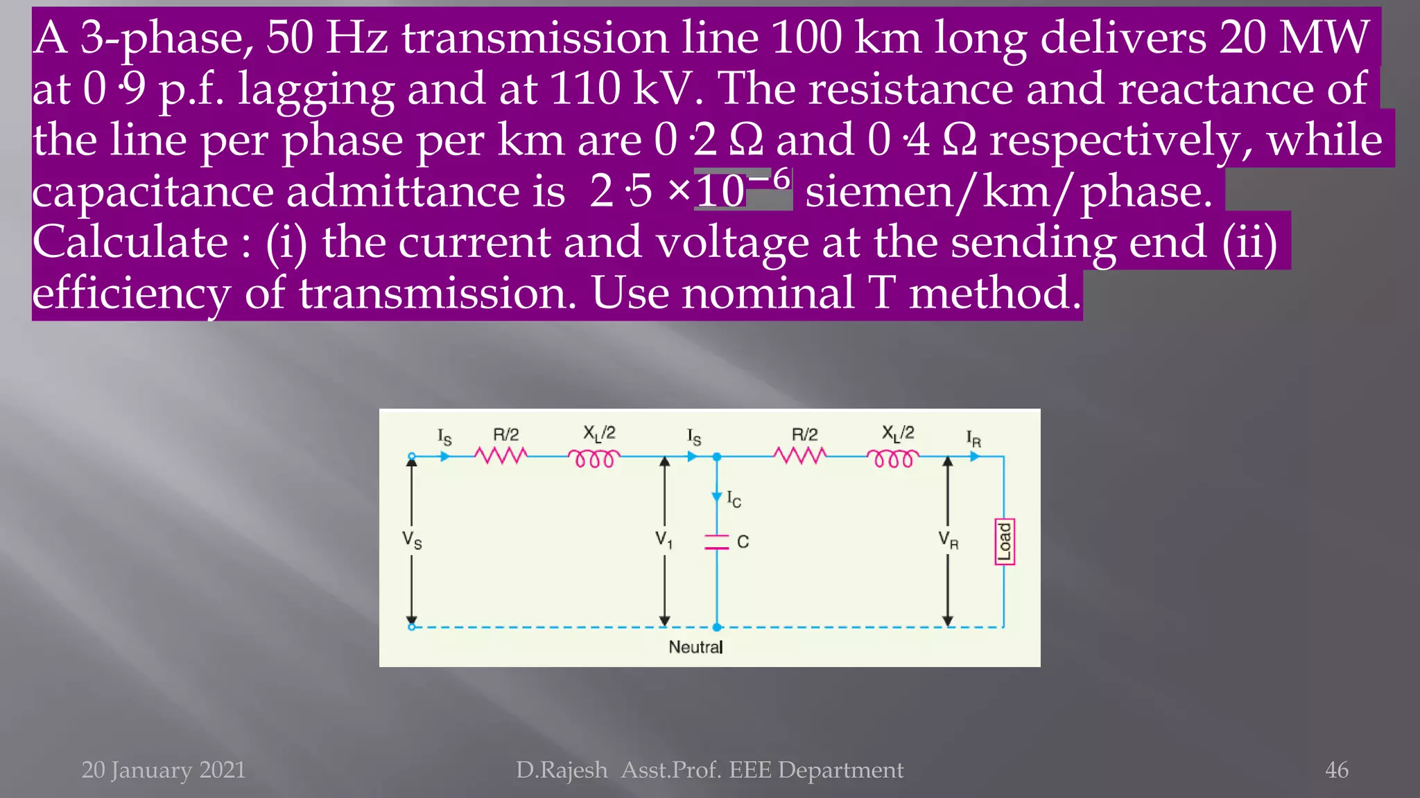 PERFORMANCE OF TRANSMISSION LINES: | PDF