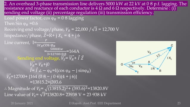 PERFORMANCE OF TRANSMISSION LINES: | PDF