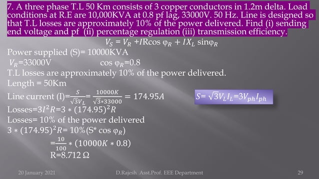 PERFORMANCE OF TRANSMISSION LINES: | PDF