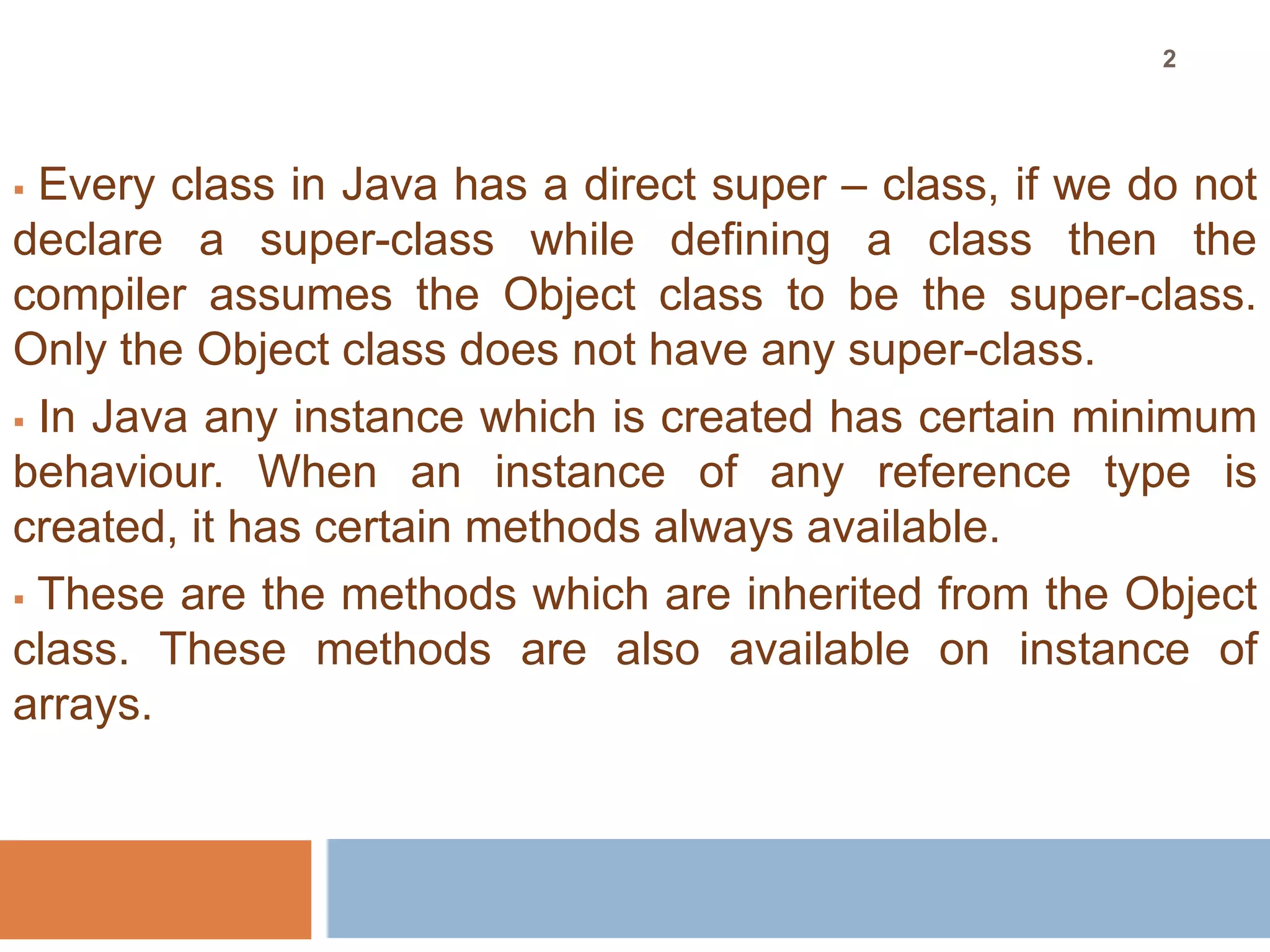 4Unit - 2 The Object Class.pptx