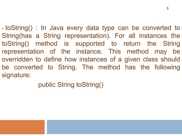 4Unit - 2 The Object Class.pptx
