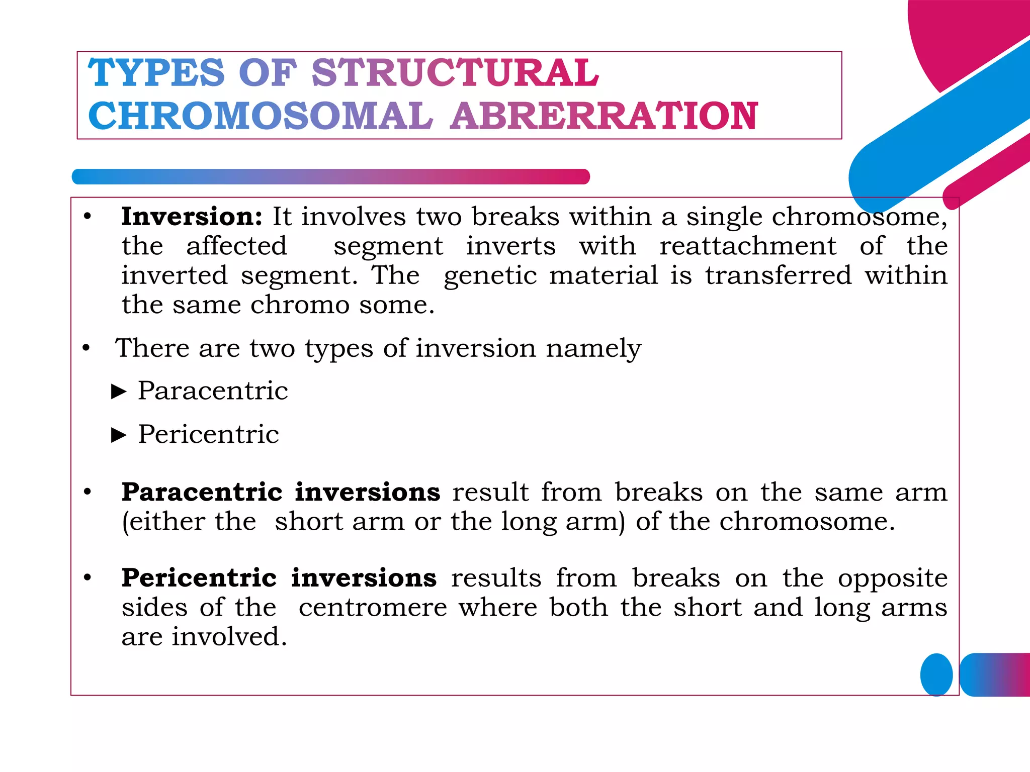 4 Unit - I Chromosomal aberrations, Patterns of Inheritance.pptx | Genetics | Science