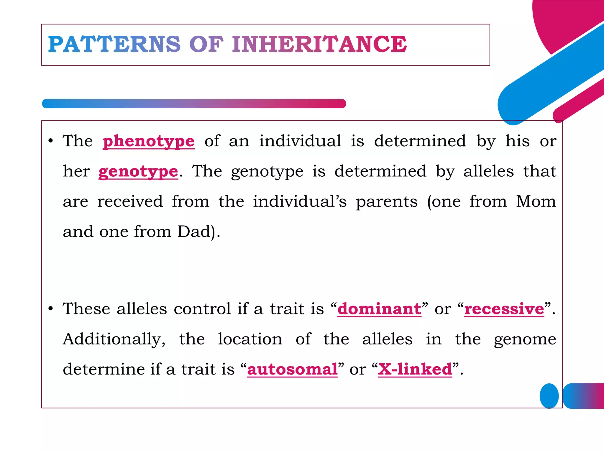4 Unit - I Chromosomal aberrations, Patterns of Inheritance.pptx | Genetics | Science